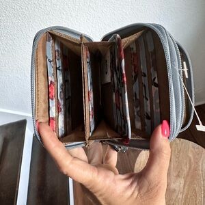 lug | Bags | Lug Splits Wallet In Bsm Blue Floral New | Poshmark